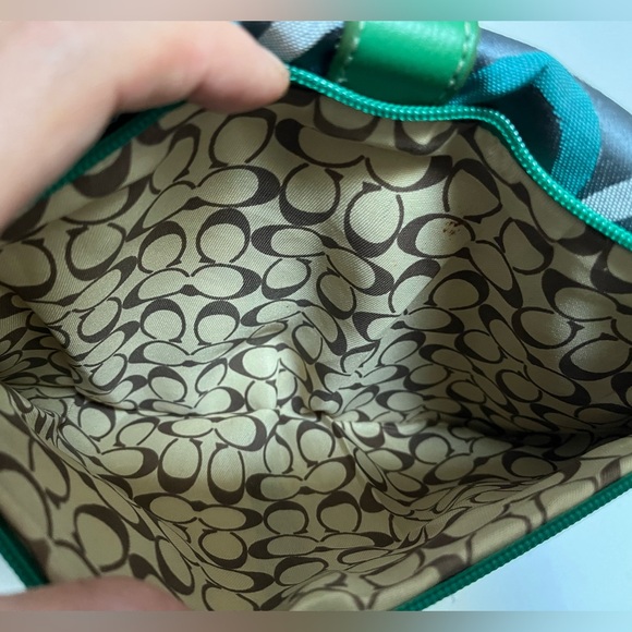 Coach | Bags | Vintage Coach Green C Logo Bag | Poshmark